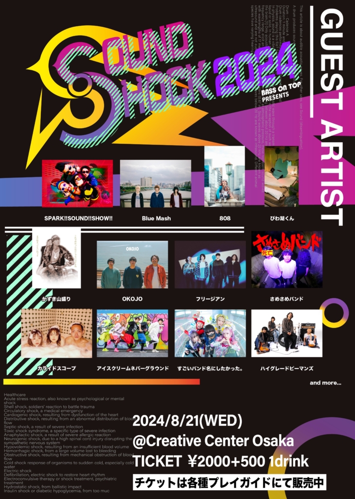 2024年8月21日(水) SOUND SHOCK 2024 出演決定！ - アイスクリームネバーグラウンド